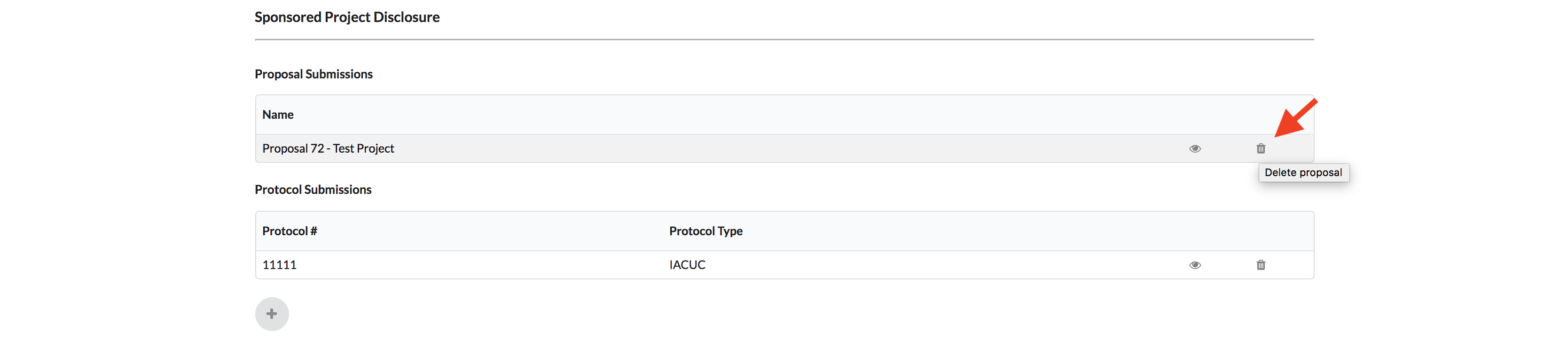 How to Add a Protocol to Disclosure Form | Research Administration Help