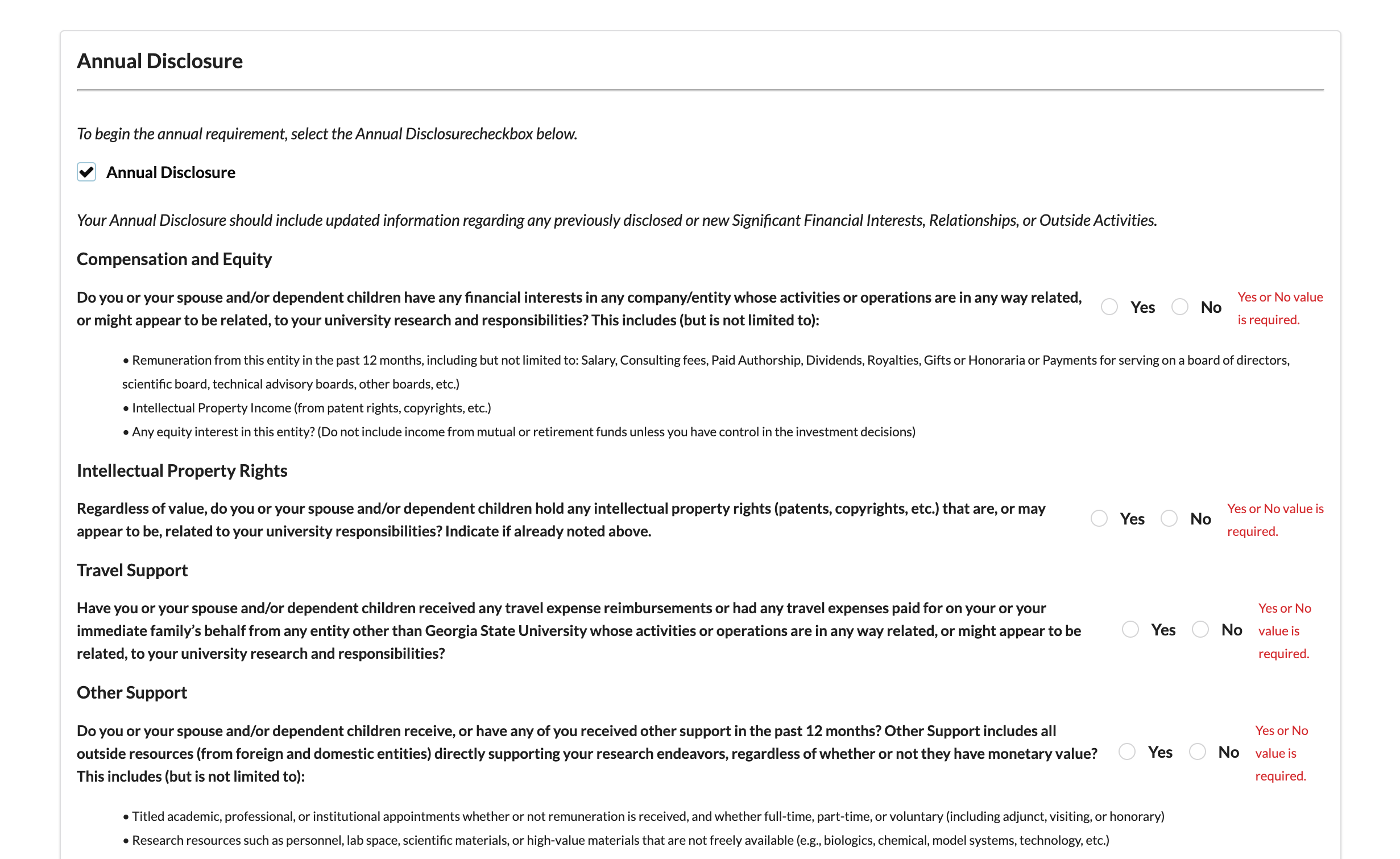 How to Complete an Annual Disclosure | Research Administration Help